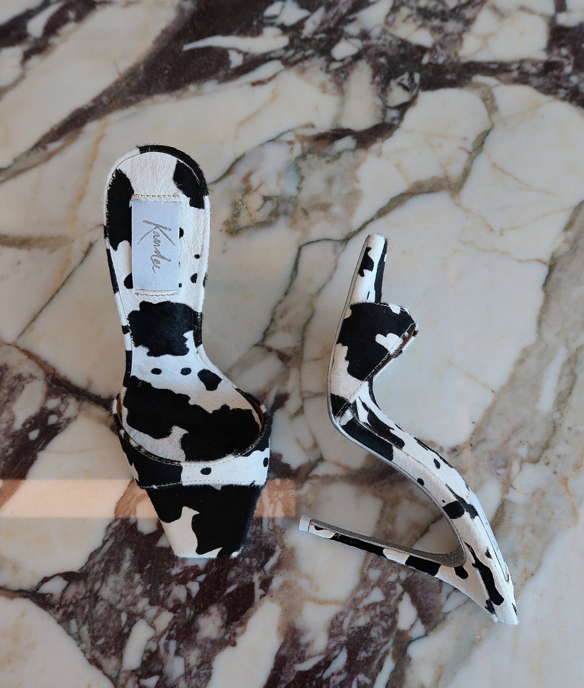 Got Milk Calf Fur Mules | Square Toe Glam | Kandee